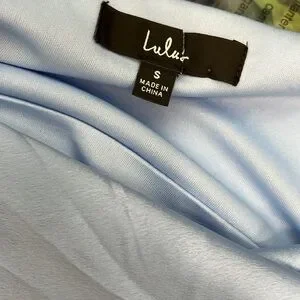 Lulus | Dresses | Nwot Formal Invitation Light Blue Satin Cowl Neck ...